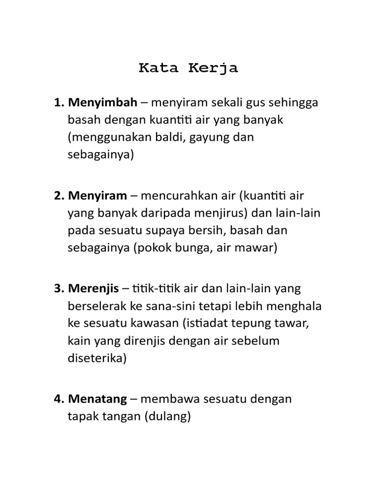 Kata Kerja | PDF