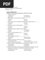 Grade 2 Science Examination | PDF | Electricity | Magnetic Field