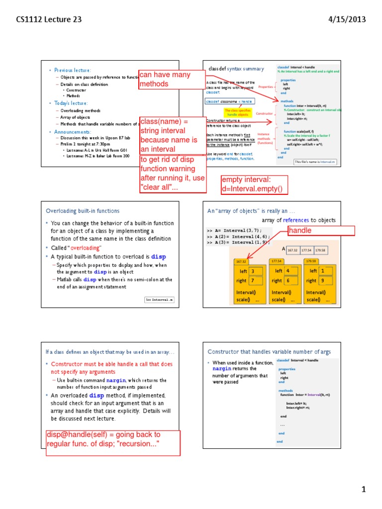Lecture2013 04 16 Pdf Constructor Object Oriented Programming Programming 3787