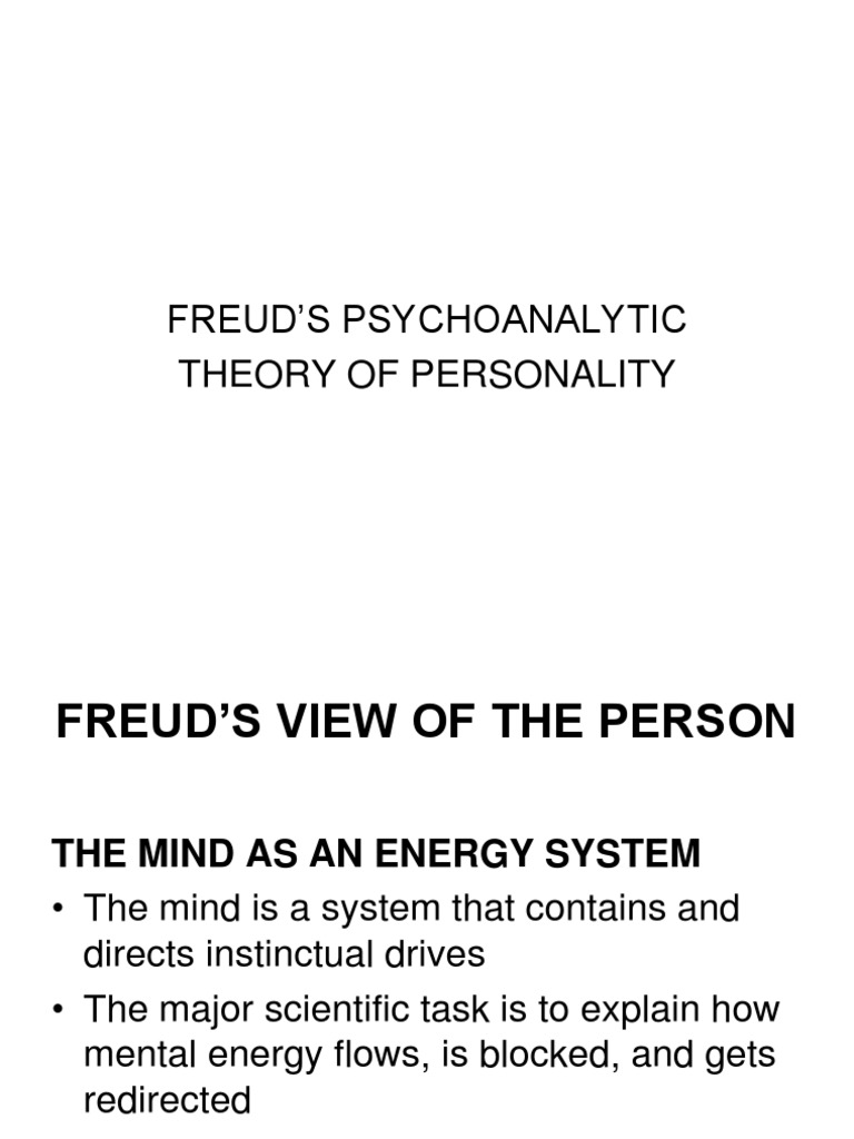 Freud'S Psychoanalytic Theory of Personality | PDF | Id | Psychoanalysis