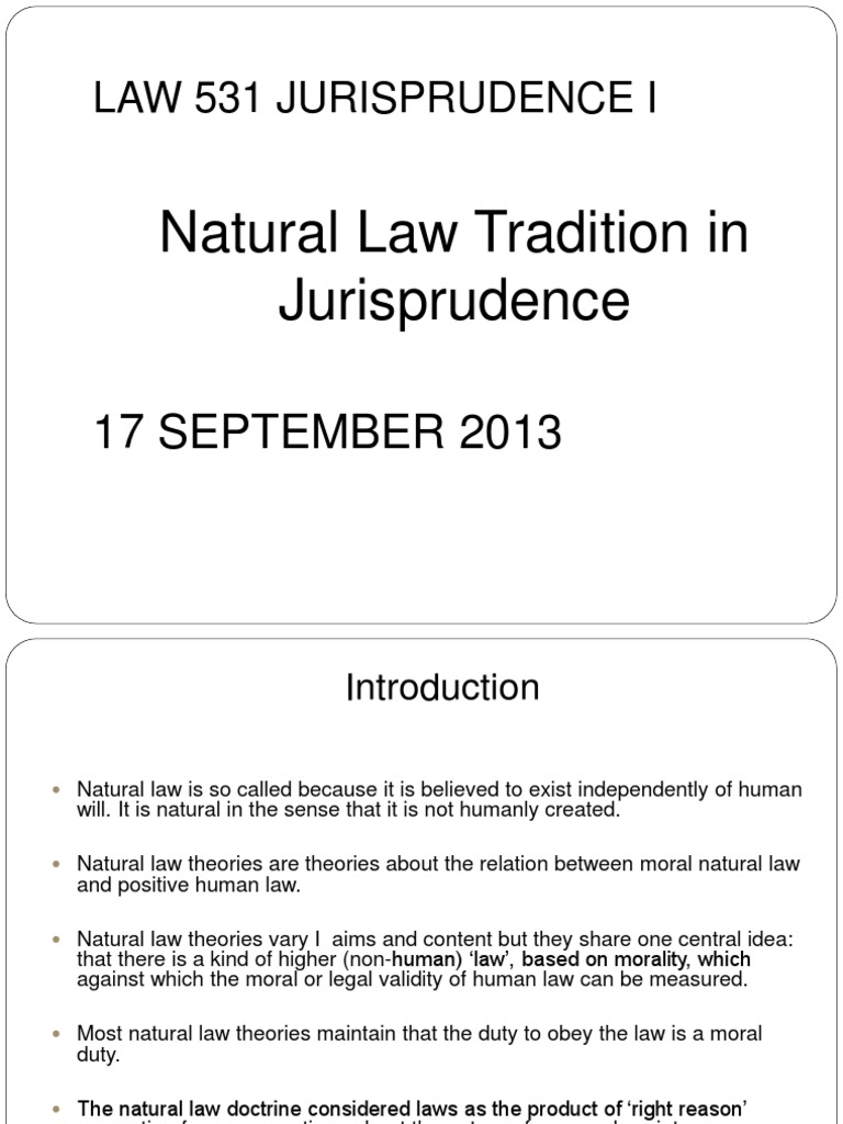 Natural Law in Jurisprudence | PDF | Jurisprudence | Natural And Legal ...