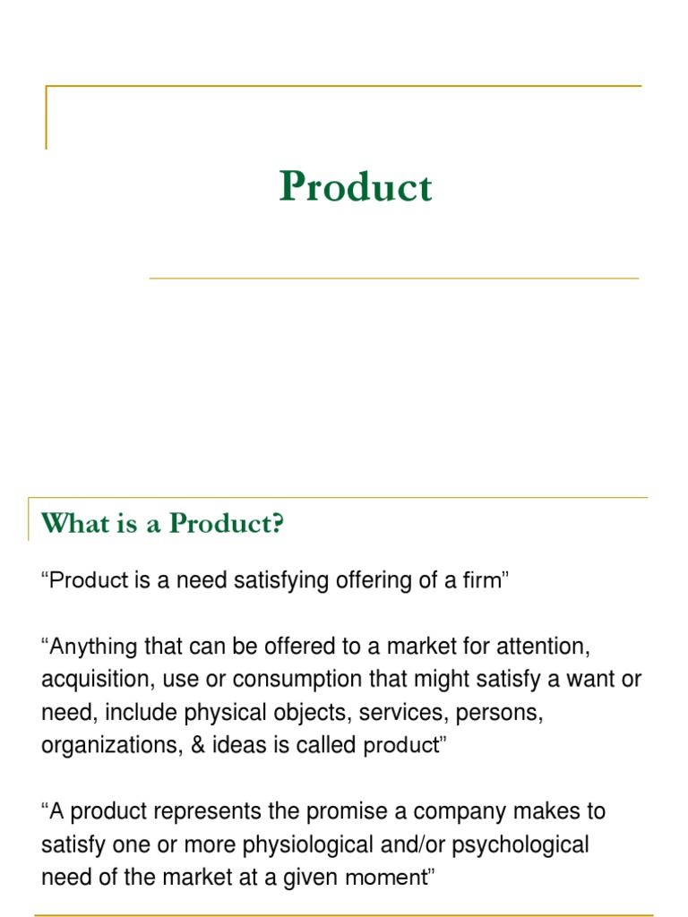Product and Product Mix | PDF | Product (Business) | Goods