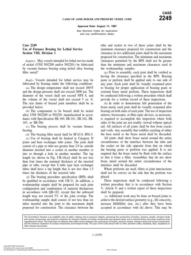 ASME Code Case 2247 | PDF | Building Engineering | Industries