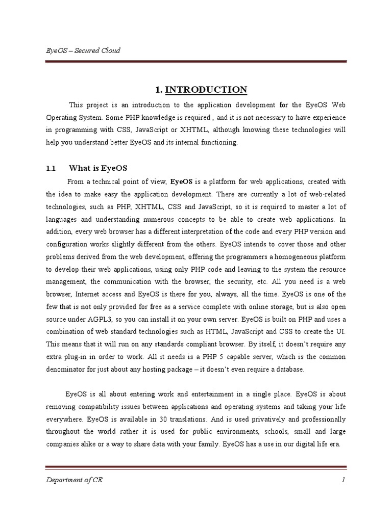 Introduction to EyeOS Web OS | PDF | Cloud Computing | Adobe Flash