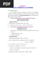 Chapter 2 Special Products & Factoring | PDF | Factorization | Polynomial