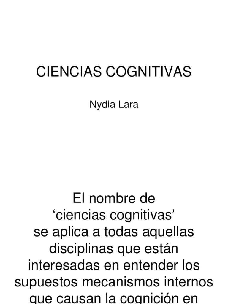 Ciencias Cognitivas | PDF | Algoritmos | Psicología cognitiva