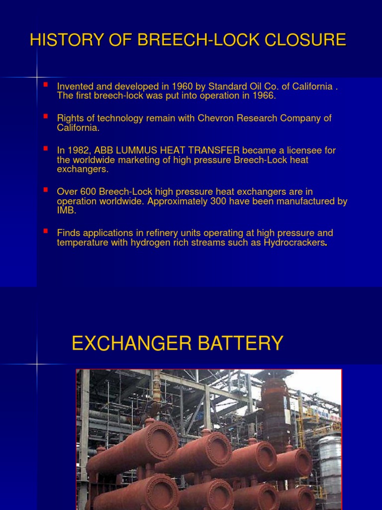 Breech Lock | PDF | Heat Exchanger | Energy Technology