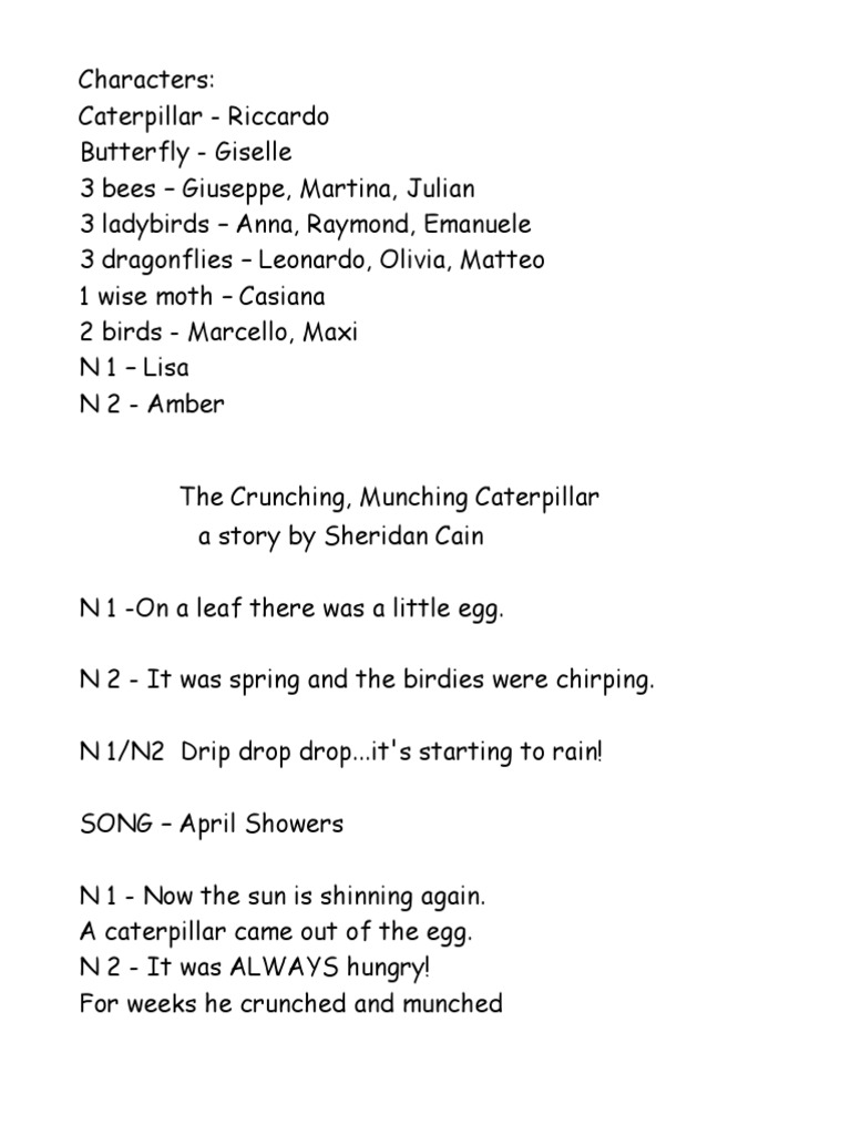 The Crunching Munching Caterpillar | PDF | Hexapoda | Insects