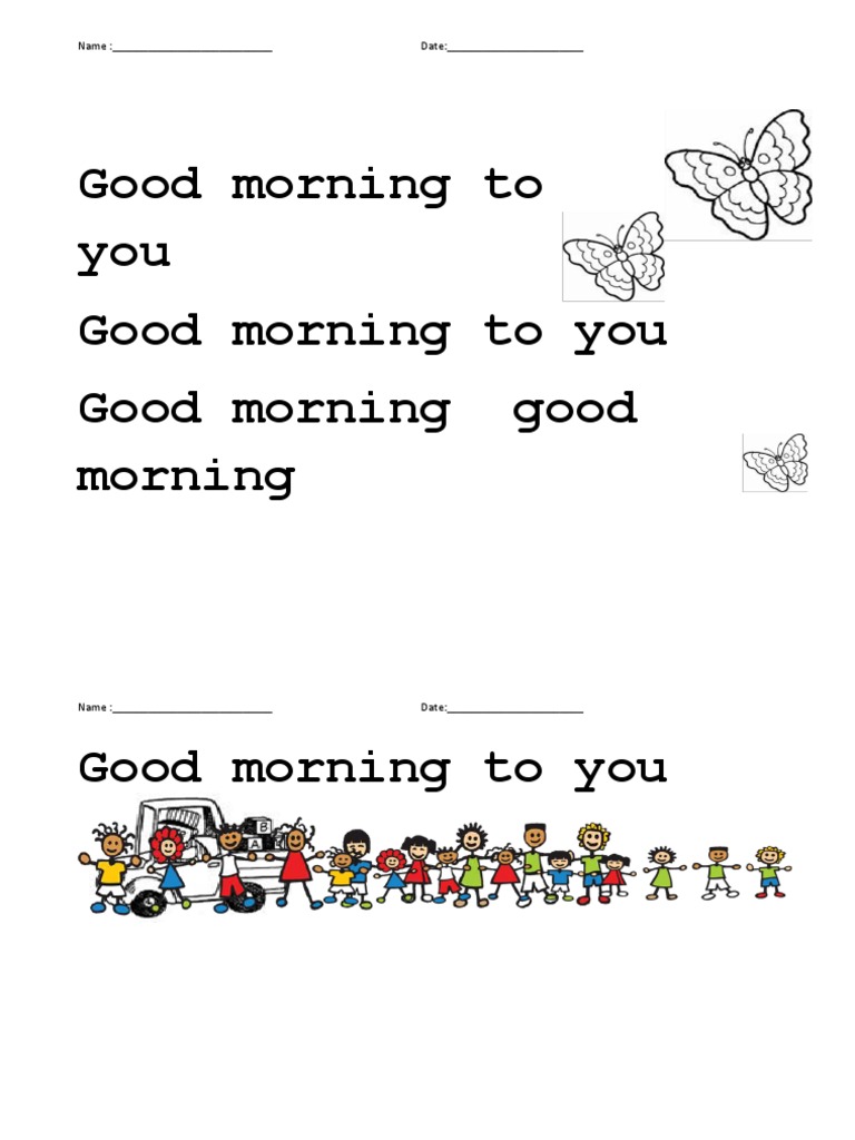 Morning Greeting Template | PDF
