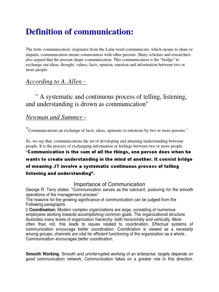 Communication For Management | PDF | Résumé | Nonverbal Communication