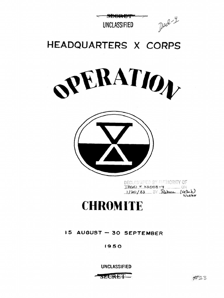 Operation Chromite Inchon Landing X Corps Report Oct 1950 | PDF