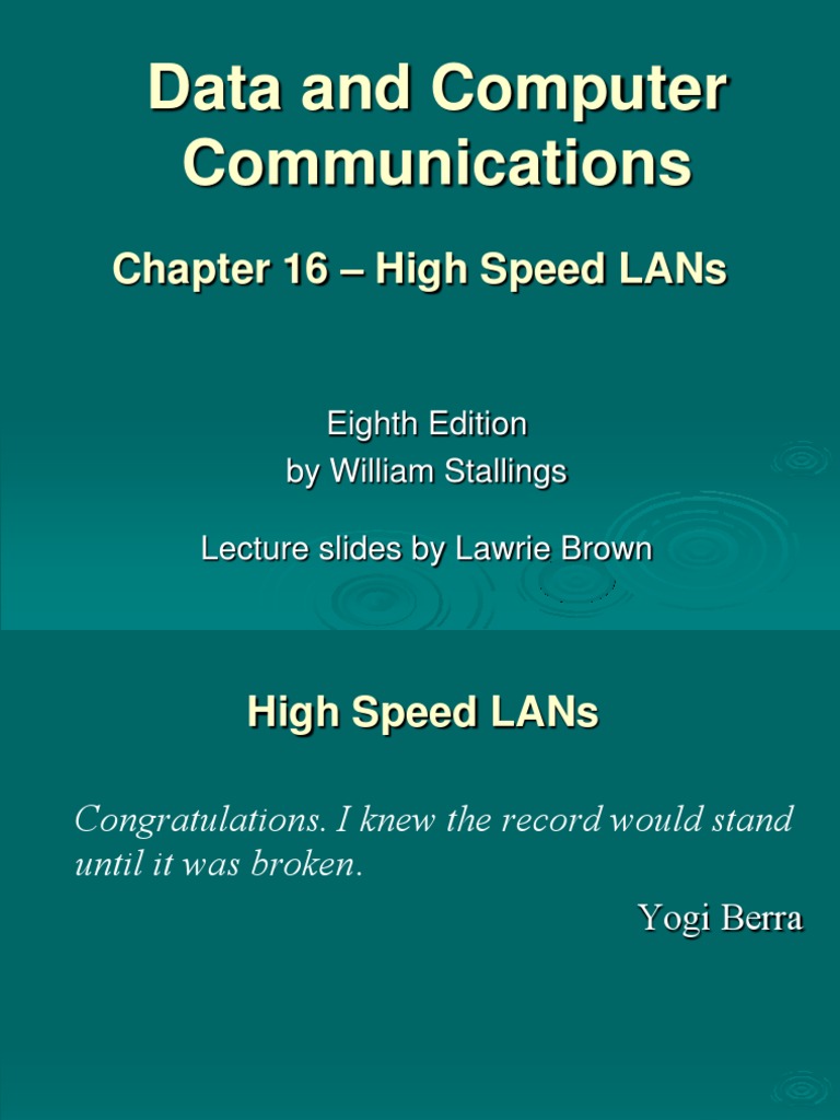 Data and Computer Communications: - High Speed Lans | PDF | Network ...