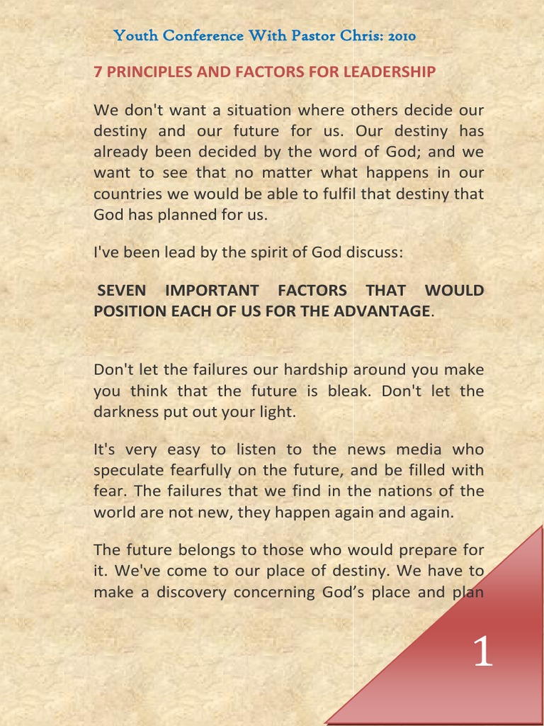 7 Principles of Leadership | Download Free PDF | Joshua | Jesus