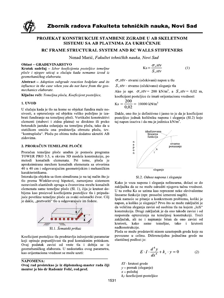 Proracun Temeljne Ploce | PDF