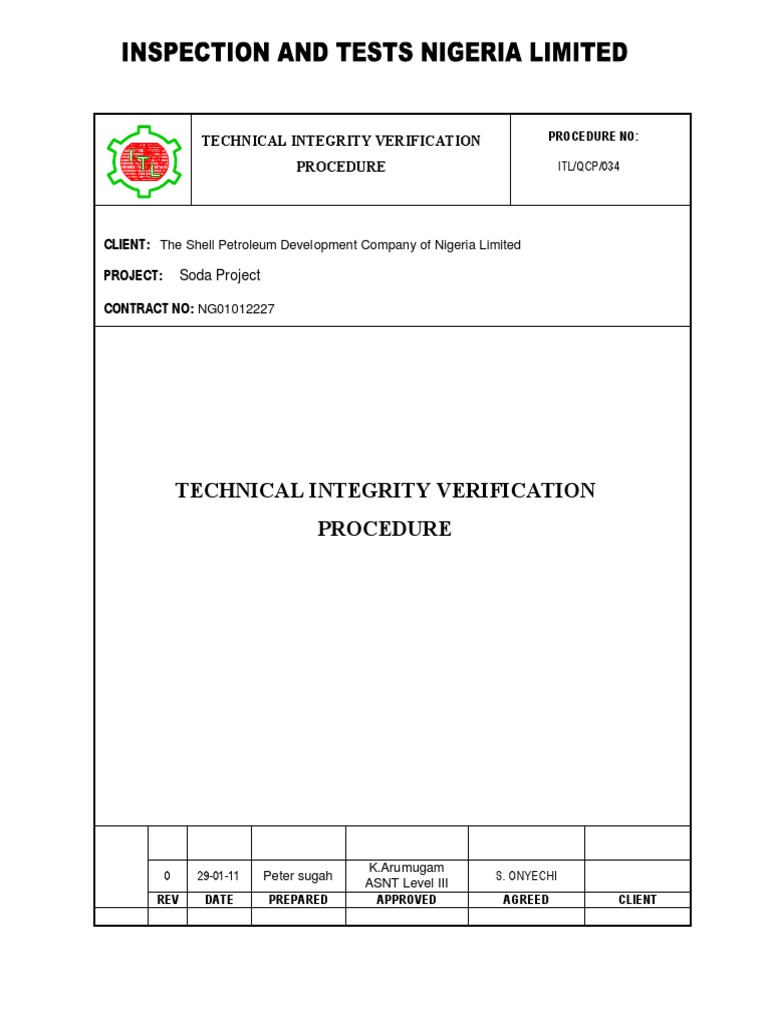 Integrity Verification Procedure | Verification And Validation | Safety