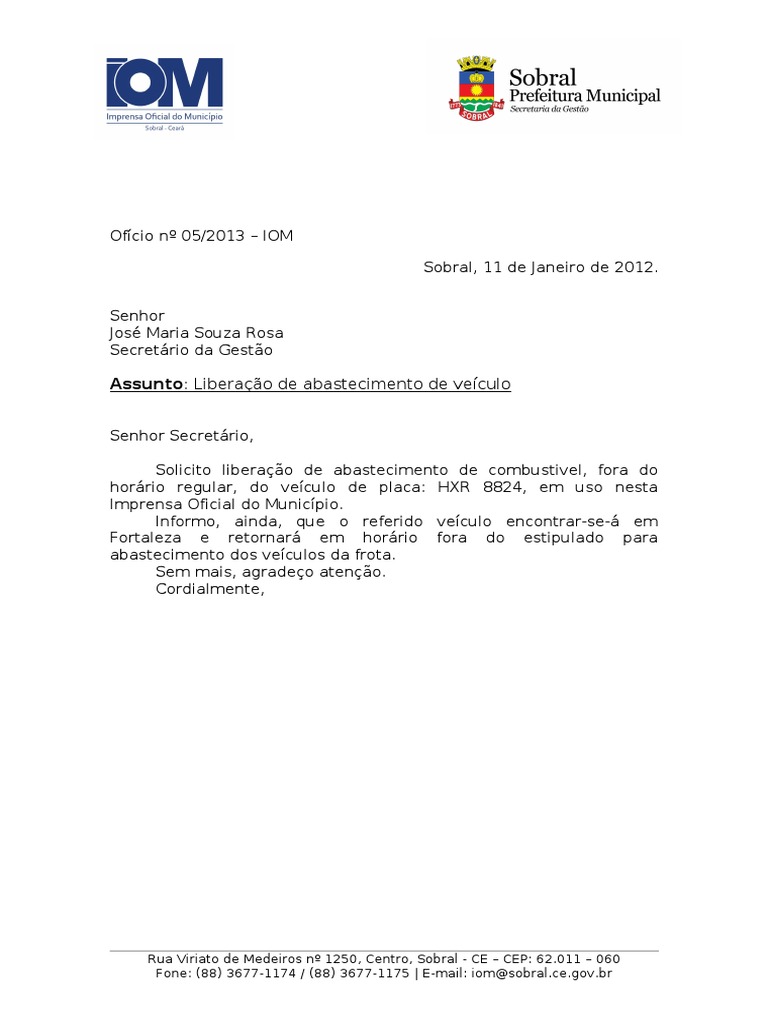 Modelo De Oficio Para Envio De Documentos Varios Modelos Images/oficio ...