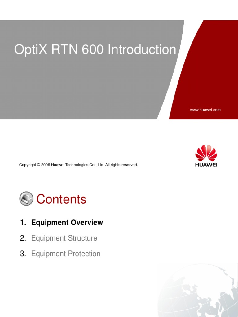 OptiX RTN 600 Introduction | PDF | Modulation | Antenna (Radio)