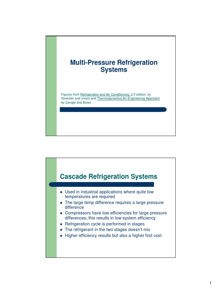 Multi-Pressure Refrigeration Systems Overview | PDF | Technology ...