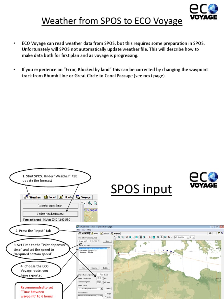 Quick Guide To SPOS Weather To ECO Voyage Rev 1 | PDF | Weather ...