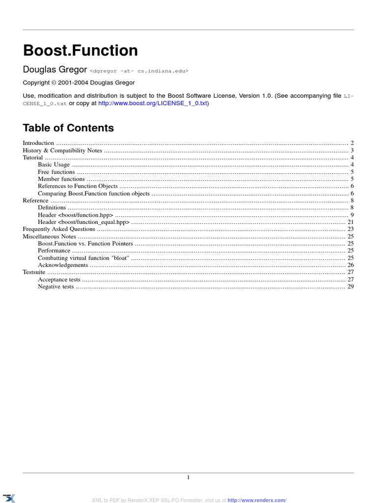 Boost - Function: Douglas Gregor | PDF | Pointer (Computer Programming ...