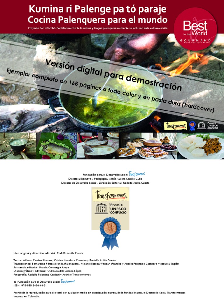 Kumina Ri Palenge Pa Tó Paraje - Cocina Palenquera para El Mundo | PDF ...