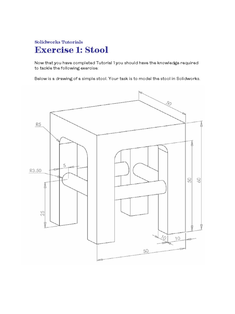 Solidworks Exercise 1 | PDF