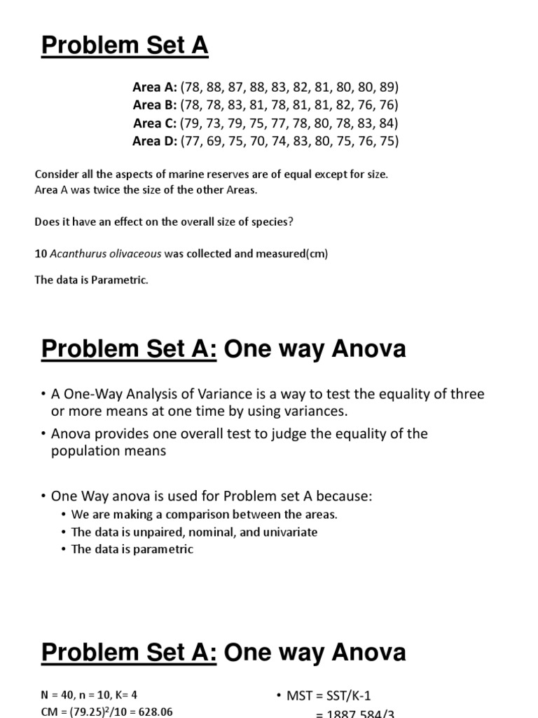 Problem Set A | PDF | Analysis Of Variance | Multivariate Statistics