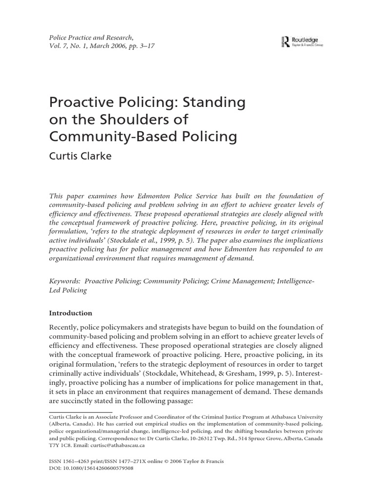 Proactive Policing | Police | Community Policing