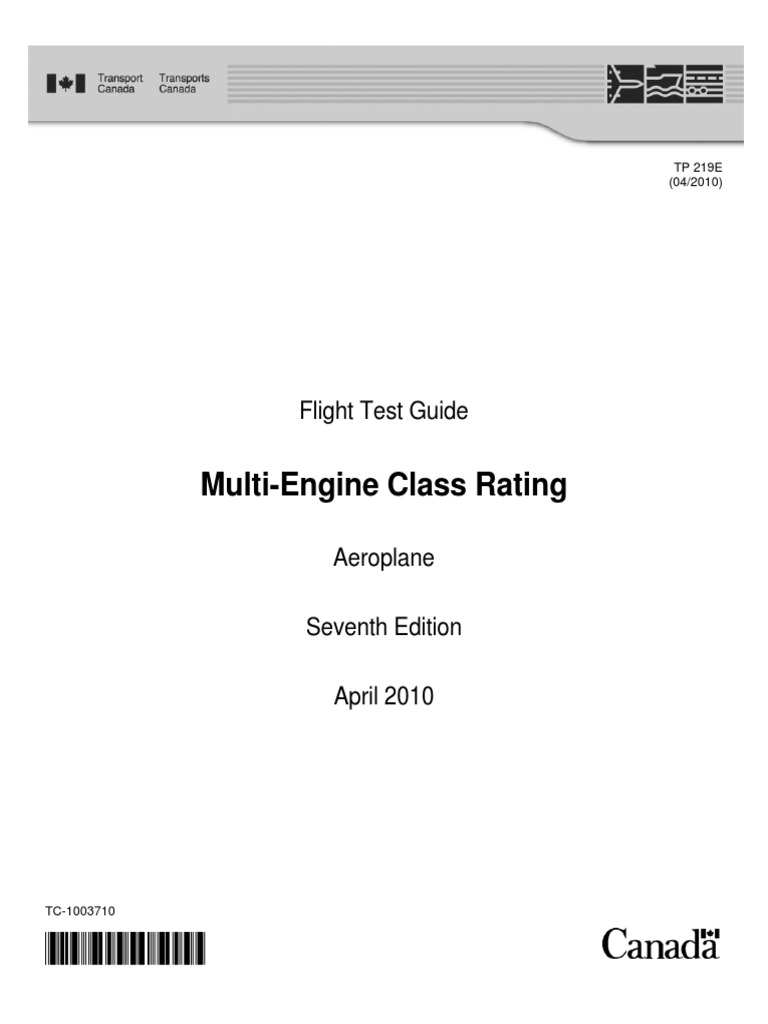 Multi-Engine Class Rating: Flight Test Guide | PDF | Flight Instructor ...