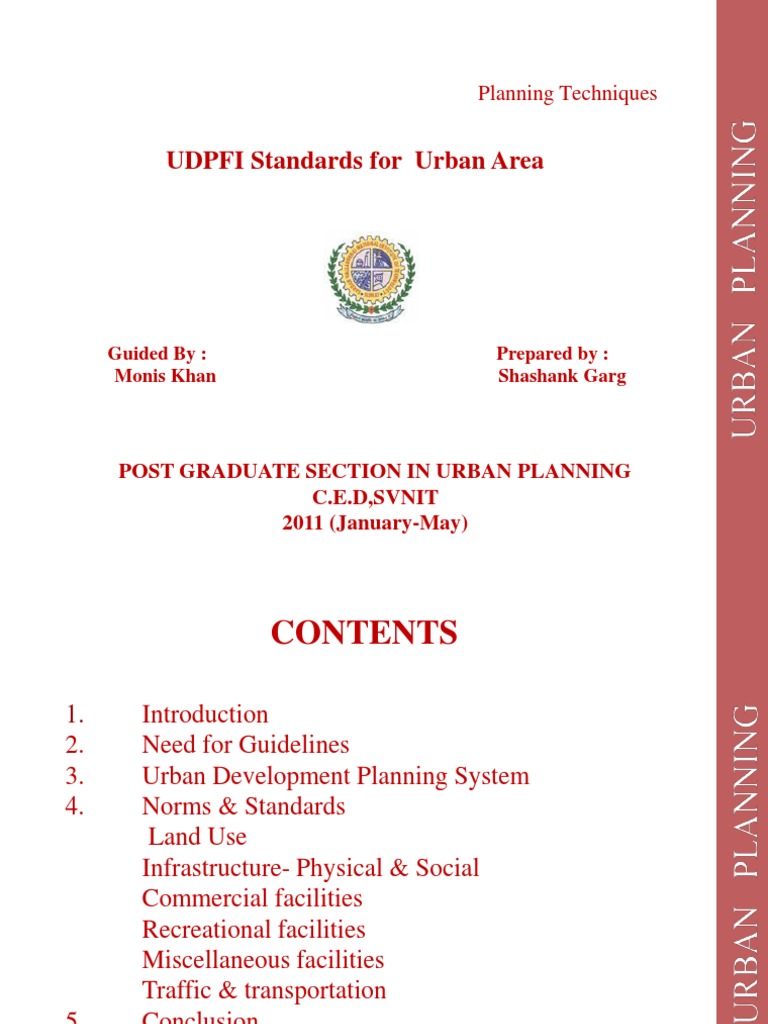 UDPFI Standards For Urban Area: Planning Techniques | PDF | Urban ...