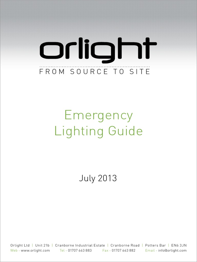 Orlight Guide On Emergency Lighting | PDF | Computers