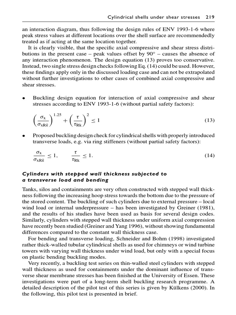 Buckling of Thin Metal Shells 244 | PDF | Stress (Mechanics) | Buckling