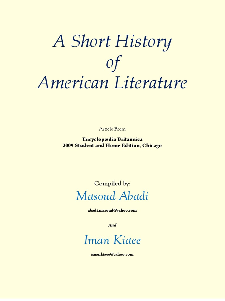 A Short History of American Literature | PDF