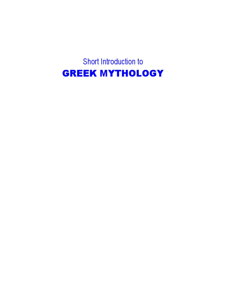 Introduction to Greek Mythology | PDF | Hades | Twelve Olympians