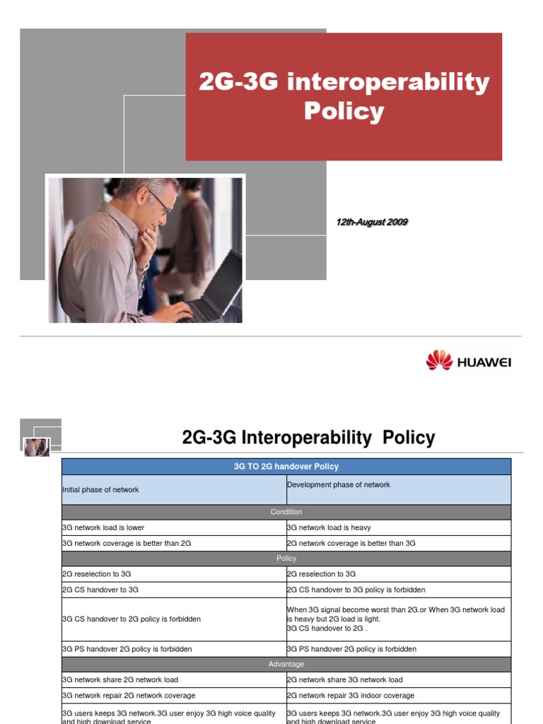2G-3G Interoperability Policy | PDF | Gsm | General Packet Radio Service