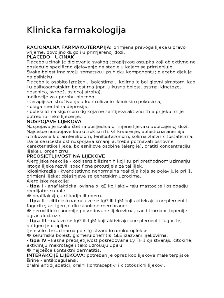 Klinicka Farmakologija | PDF