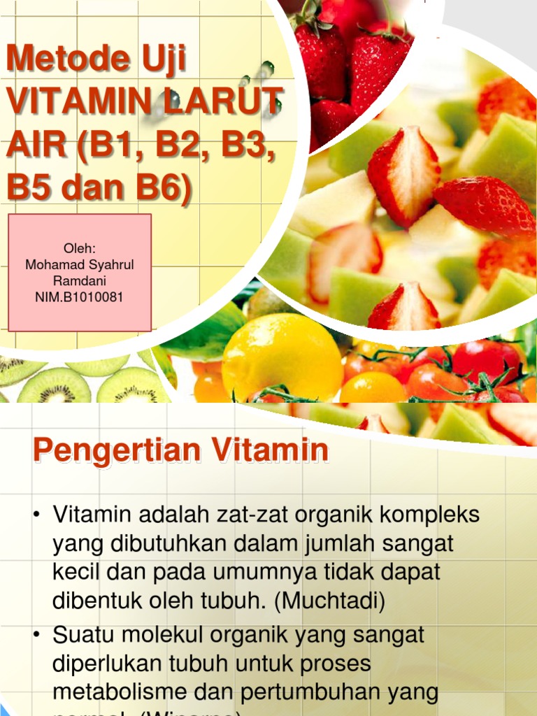 Vitamin Larut Air Adalah 6 Jenis Vitamin Yang Dibutuhkan Tubuh, Ini