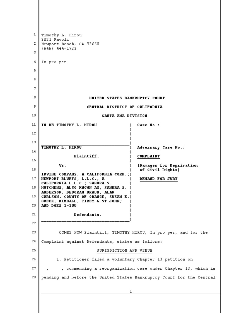 Plead Paper Flow BK Pleading Paper 42 USC 1983 HUTCHENS | PDF | Fourth ...