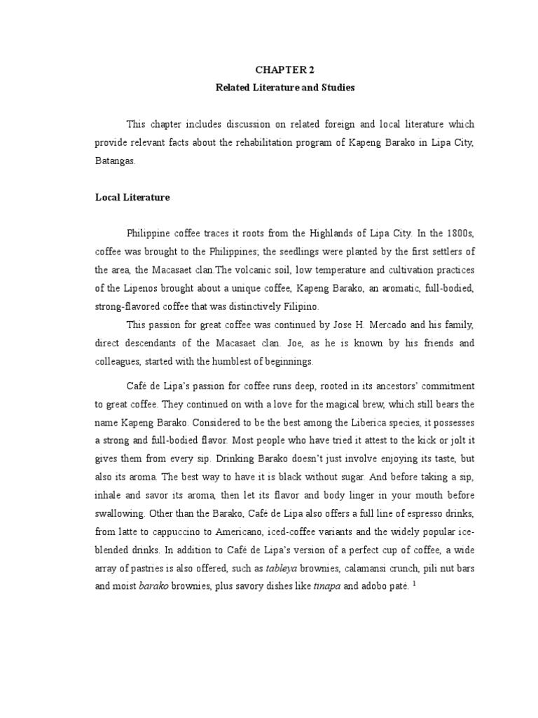 Chapter 2 Kapeng Baralo | PDF | Coffee | Caffeine