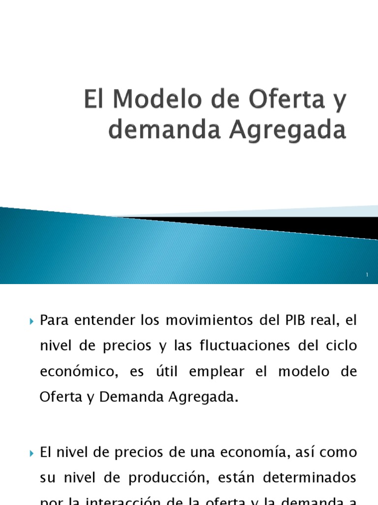 El Modelo de Oferta y Demanda Agregada | La demanda agregada | Oferta ...