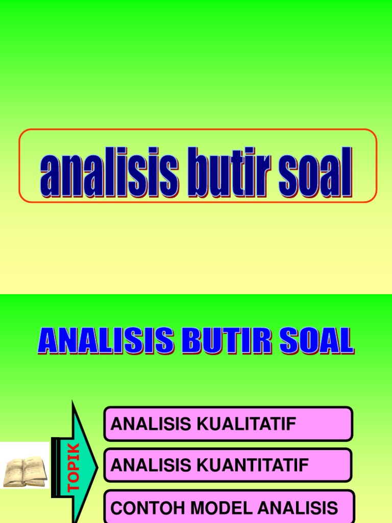 C Analisis Butir Soal PTK | PDF | Metode & Bahan Ajar