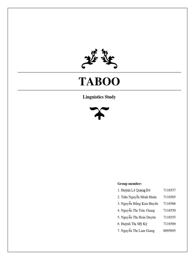 Taboo (Socio-Lingustics) - Introduction Essay. | PDF | Profanity | Taboo