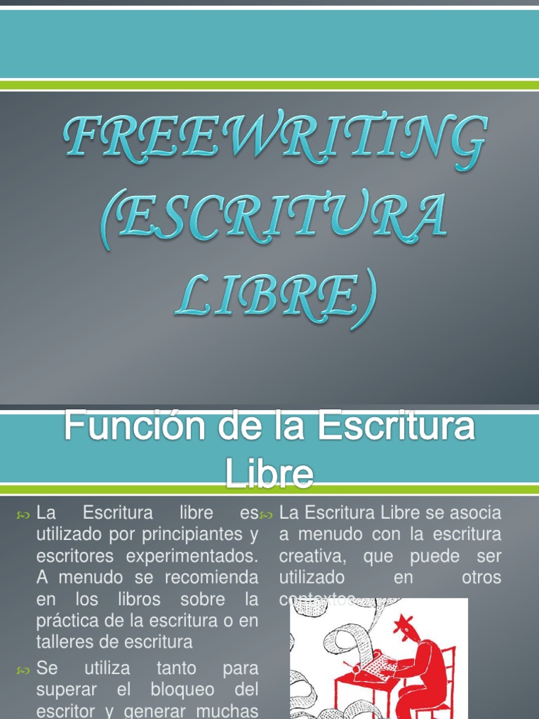 Escritura Libre: Técnica y Beneficios | PDF