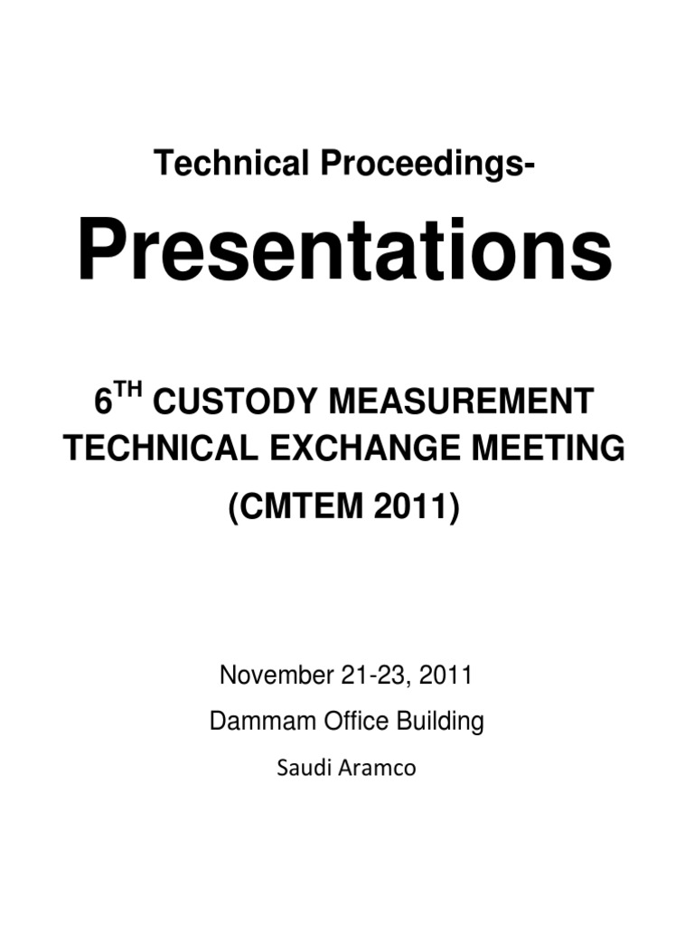 CMTEM2011 Presentations | PDF | Scada | Barrel (Unit)