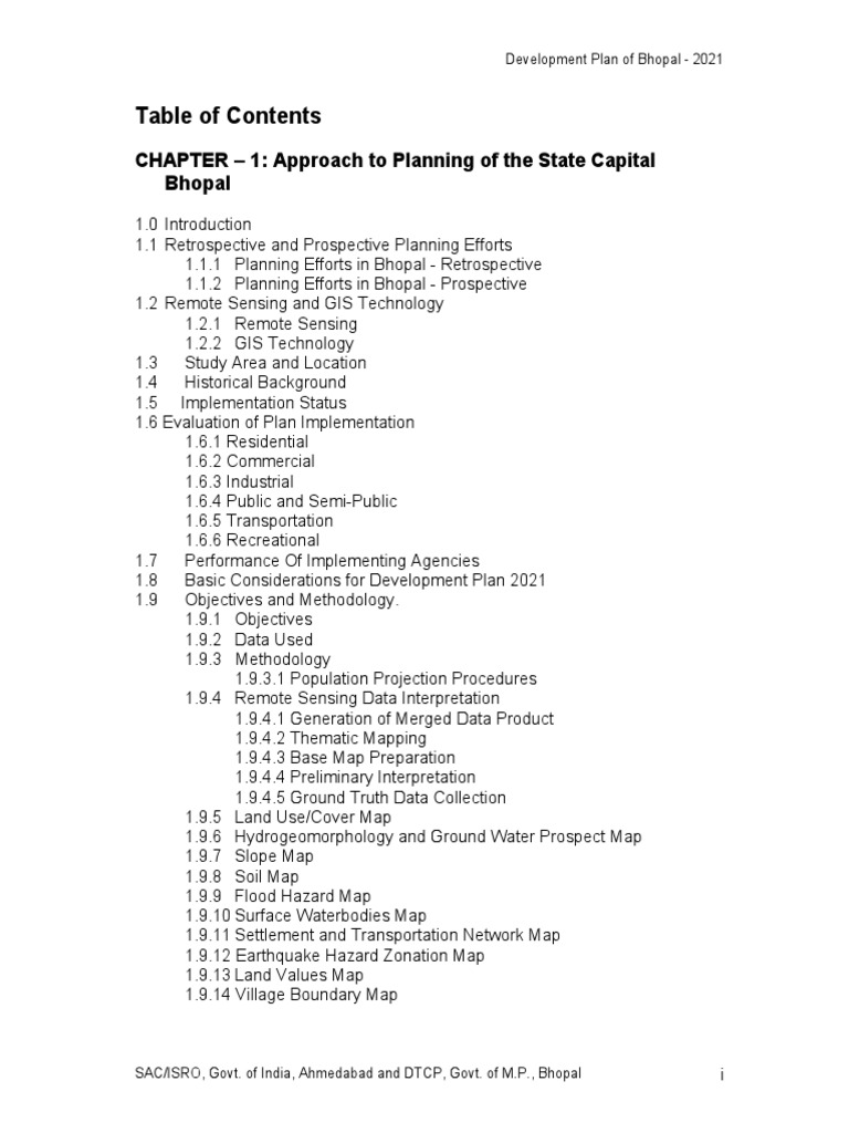 Bhopal Development Plan 2021 | PDF | Natural Resource Management ...