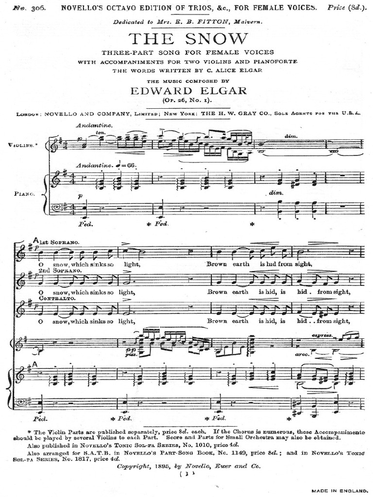 ELGAR Edward - The Snow | PDF