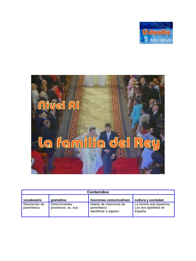 A1 La Familia Del Rey Actividad | PDF