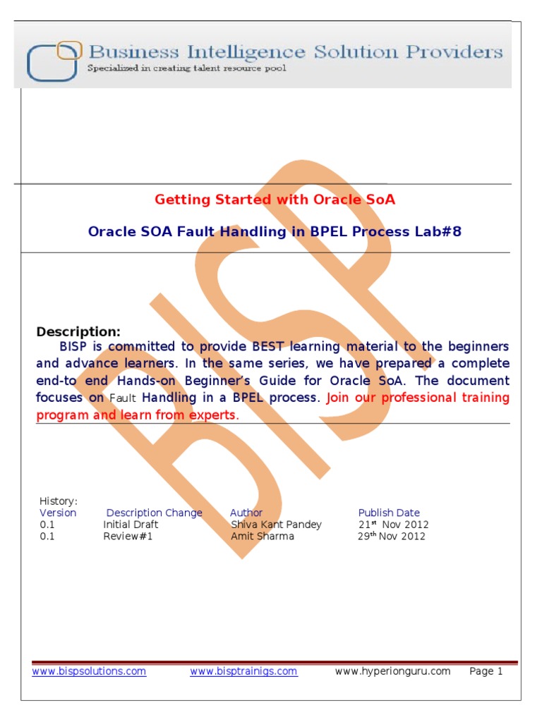 Getting Started With Oracle SoA 8 | PDF | Data | Software