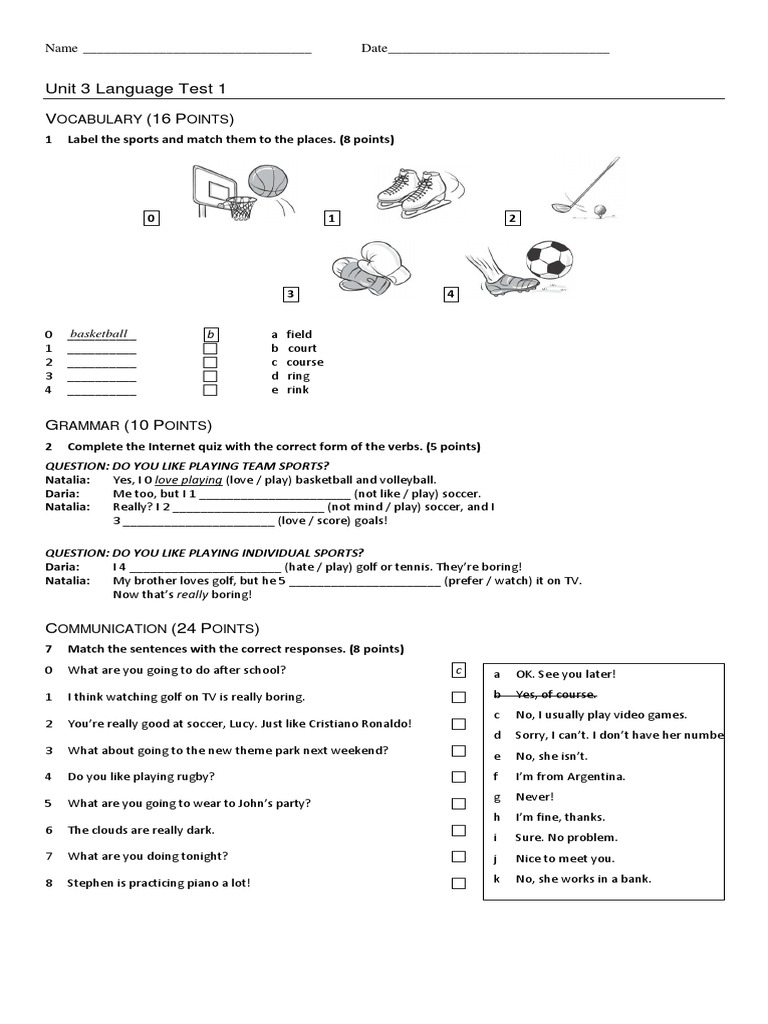 Language Test 3A | Download Free PDF | Human Communication | Cognitive ...