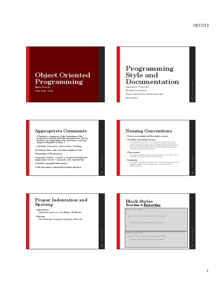 02 - Java Fundamentals Handout | PDF | Method (Computer Programming) | Data Type